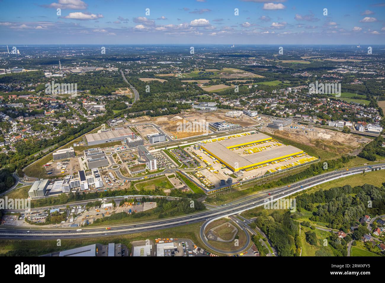 Luftaufnahme, O-Werk Campus, Großbaustelle Mark 51/7, Neubaugebiet ...