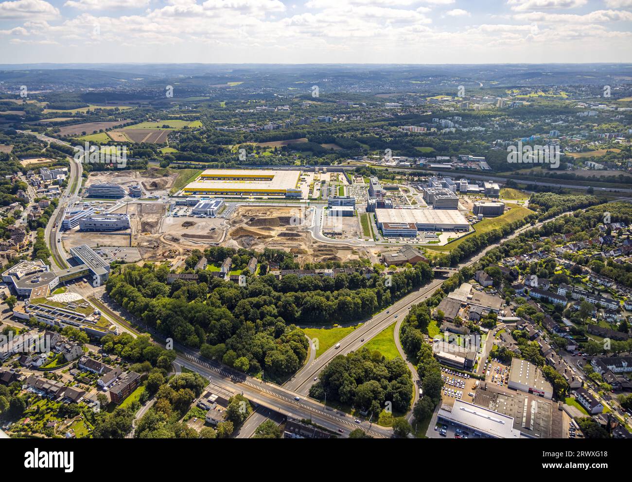 Luftaufnahme, O-Werk Campus, Großbaustelle Mark 51/7, Neubaugebiet ...