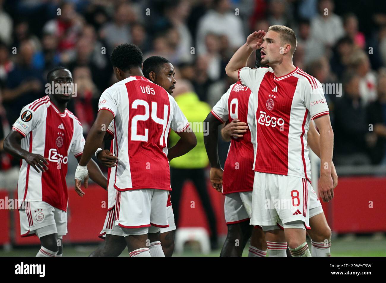 AMSTERDAM - (l-r) Carlos Forbs von Ajax, Silvano Vos von Ajax, Steven ...