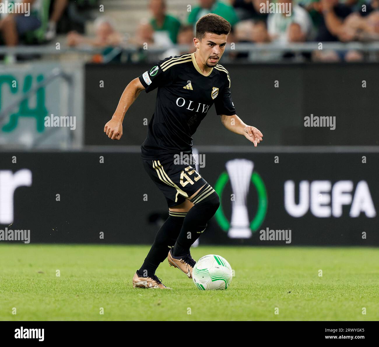 Budapest, Ungarn. September 2023. Igor Miladinovic von FK Cukaricki ...