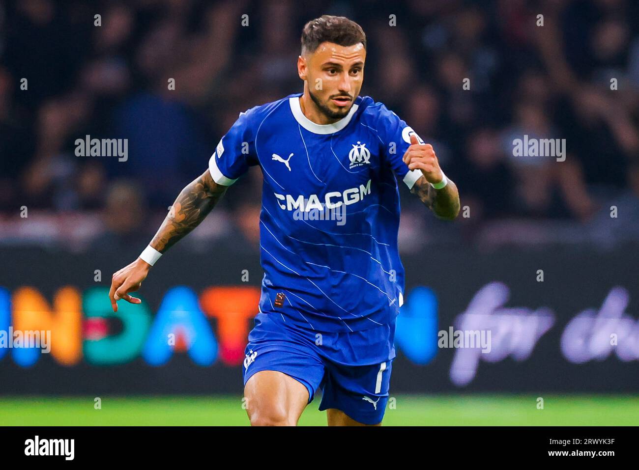 AMSTERDAM, NIEDERLANDE - 21. SEPTEMBER: Jonathan Clauss (Olympique ...