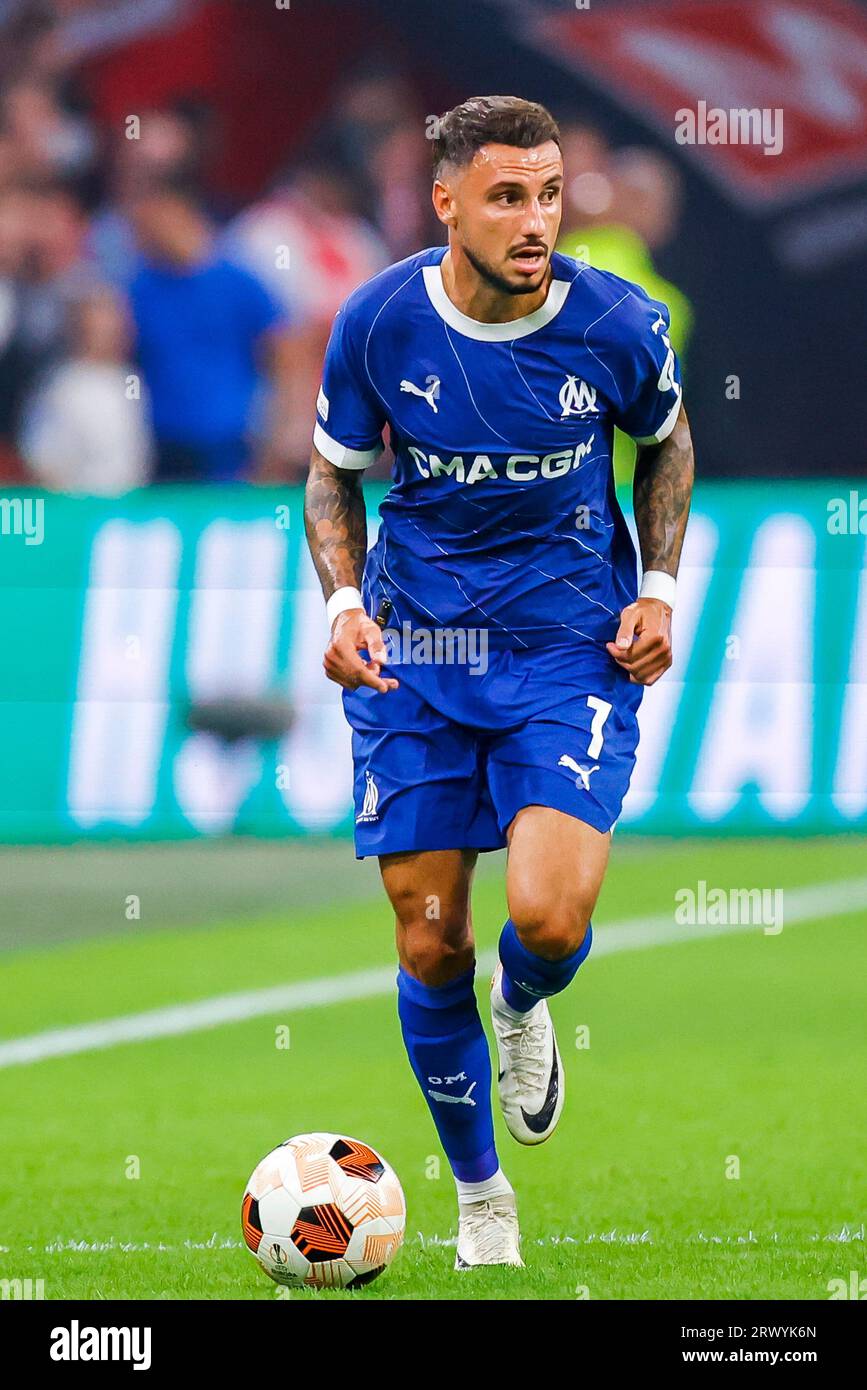 AMSTERDAM, NIEDERLANDE - 21. SEPTEMBER: Jonathan Clauss (Olympique ...