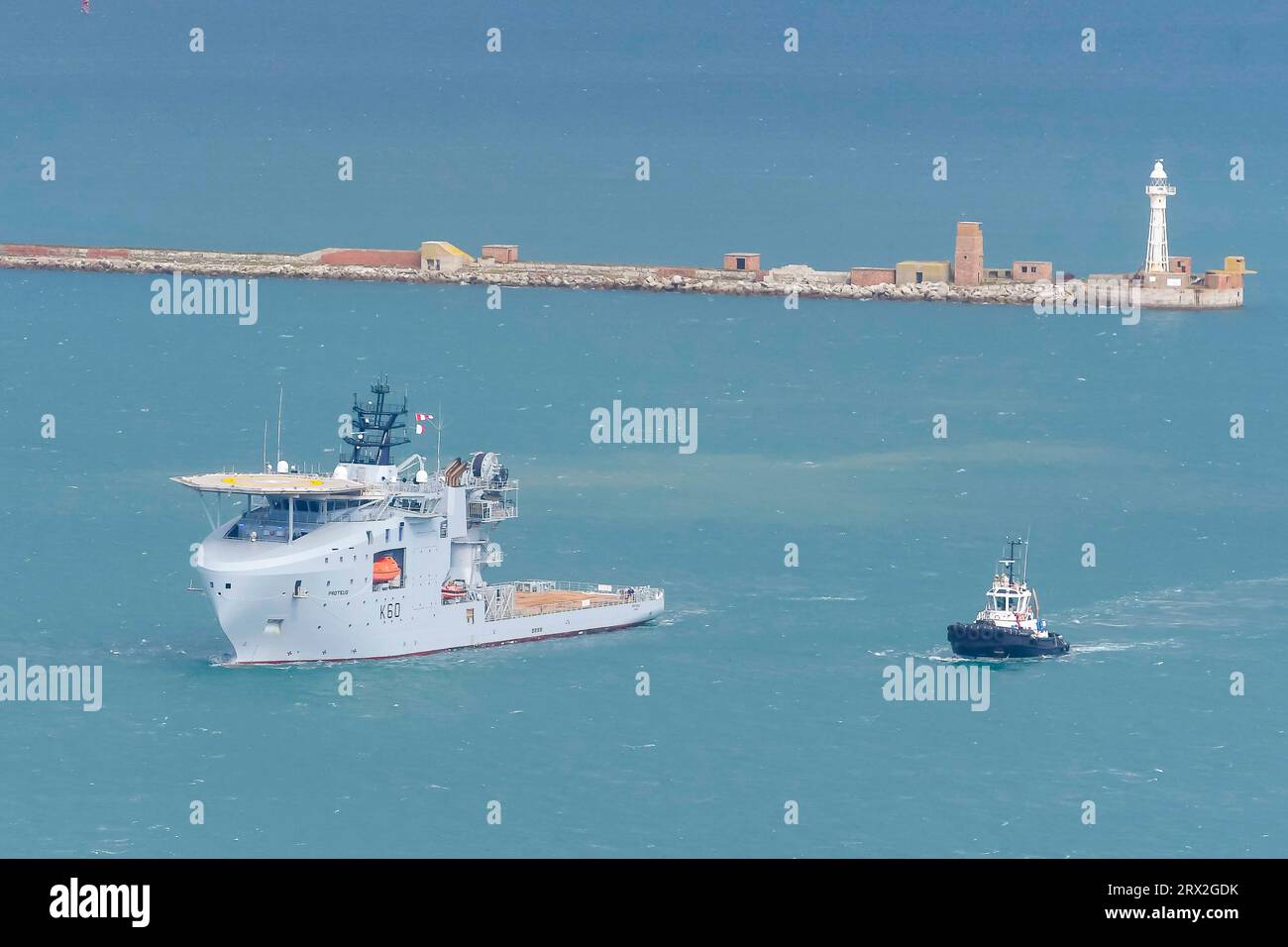 Portland, Dorset, Großbritannien. September 2023. Der RFA Proteus ...