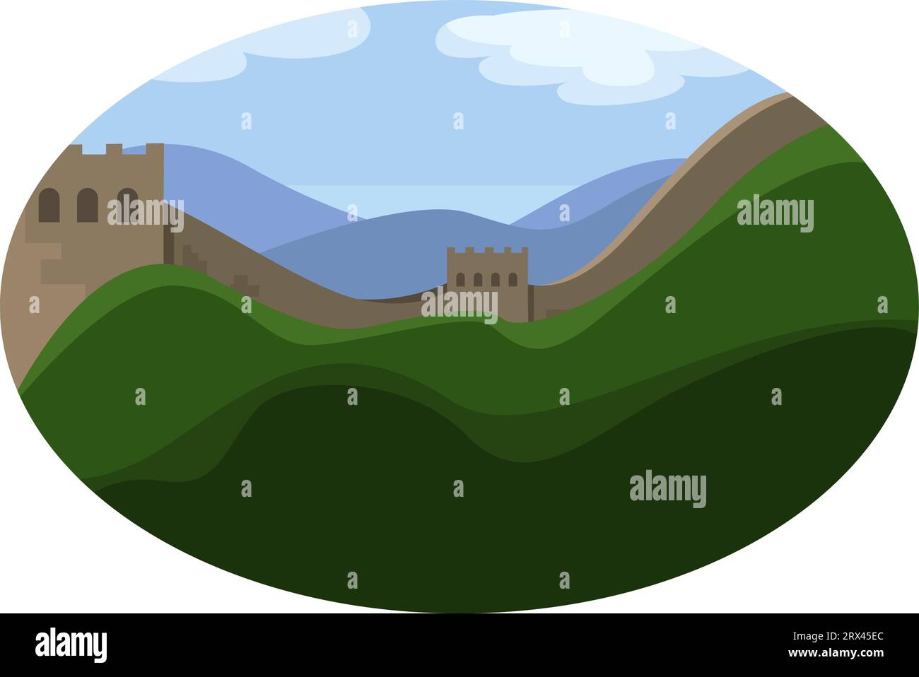 The great wall of china illustration -Fotos und -Bildmaterial in hoher ...