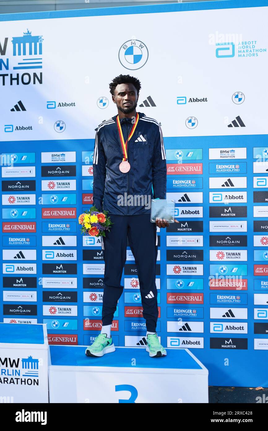 Berlin, Deutschland. 24.09.2023, Berlin, Deutschland, Tadese Takele bei ...