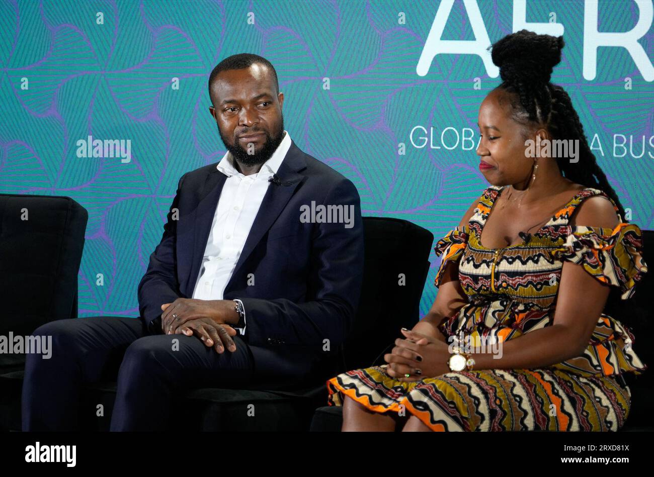 New York, New York, USA. , . H.E. Bosun Tijani, Christine Souffrant ...