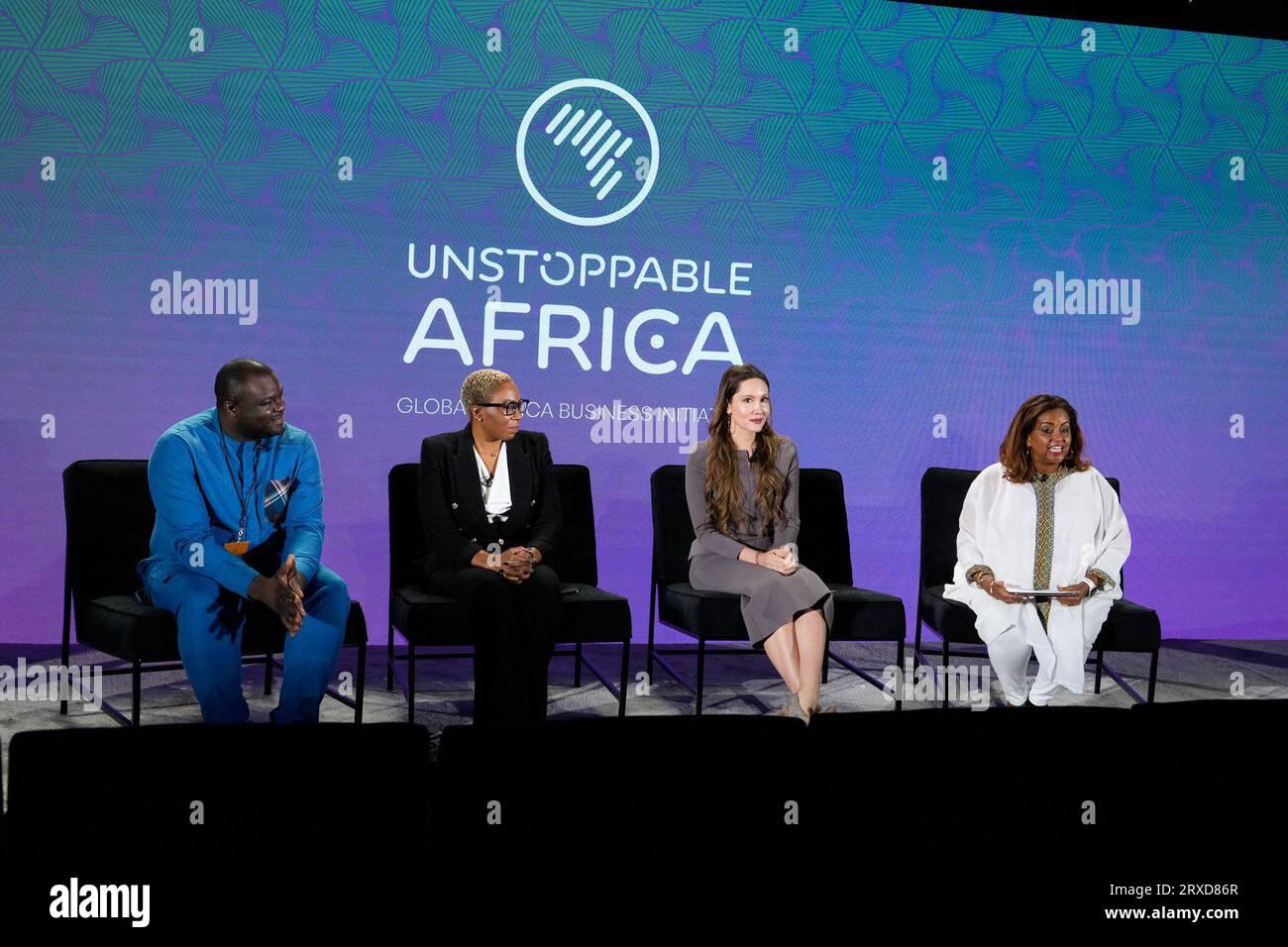 New York, New York, USA. , . Iyinoluwa Aboyeji, Fadilah Tchoumba ...