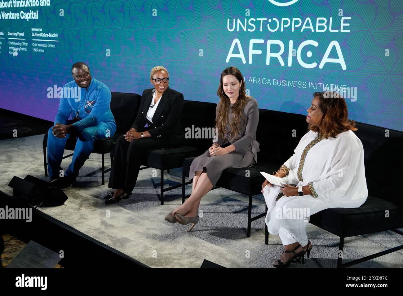 New York, New York, USA. , . Iyinoluwa Aboyeji, Fadilah Tchoumba ...