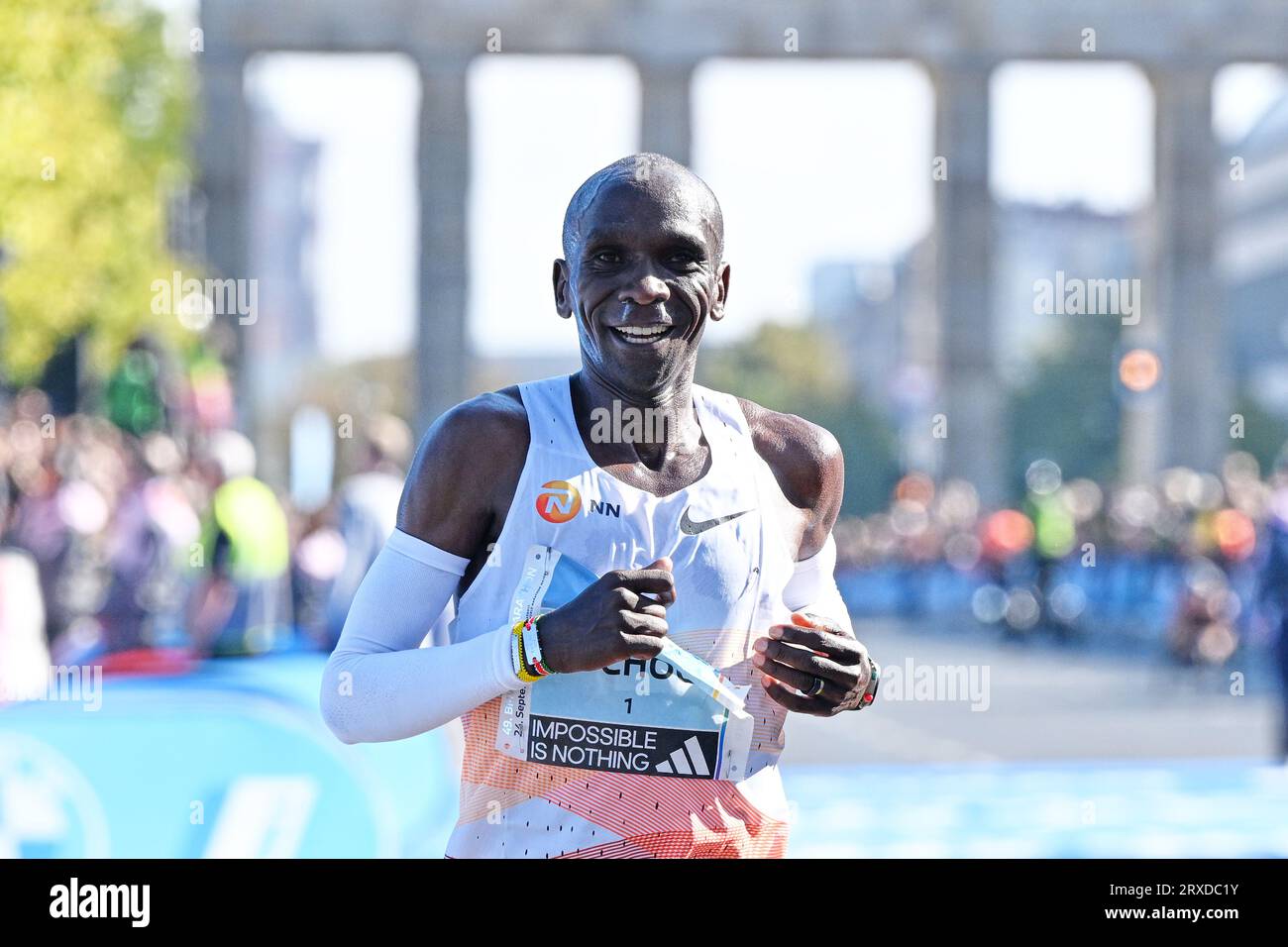 Berlin, Deutschland. Danksagung: MATSUO. September 2023. Eliud Kipchoge (KEN) Marathon : Berlin ...