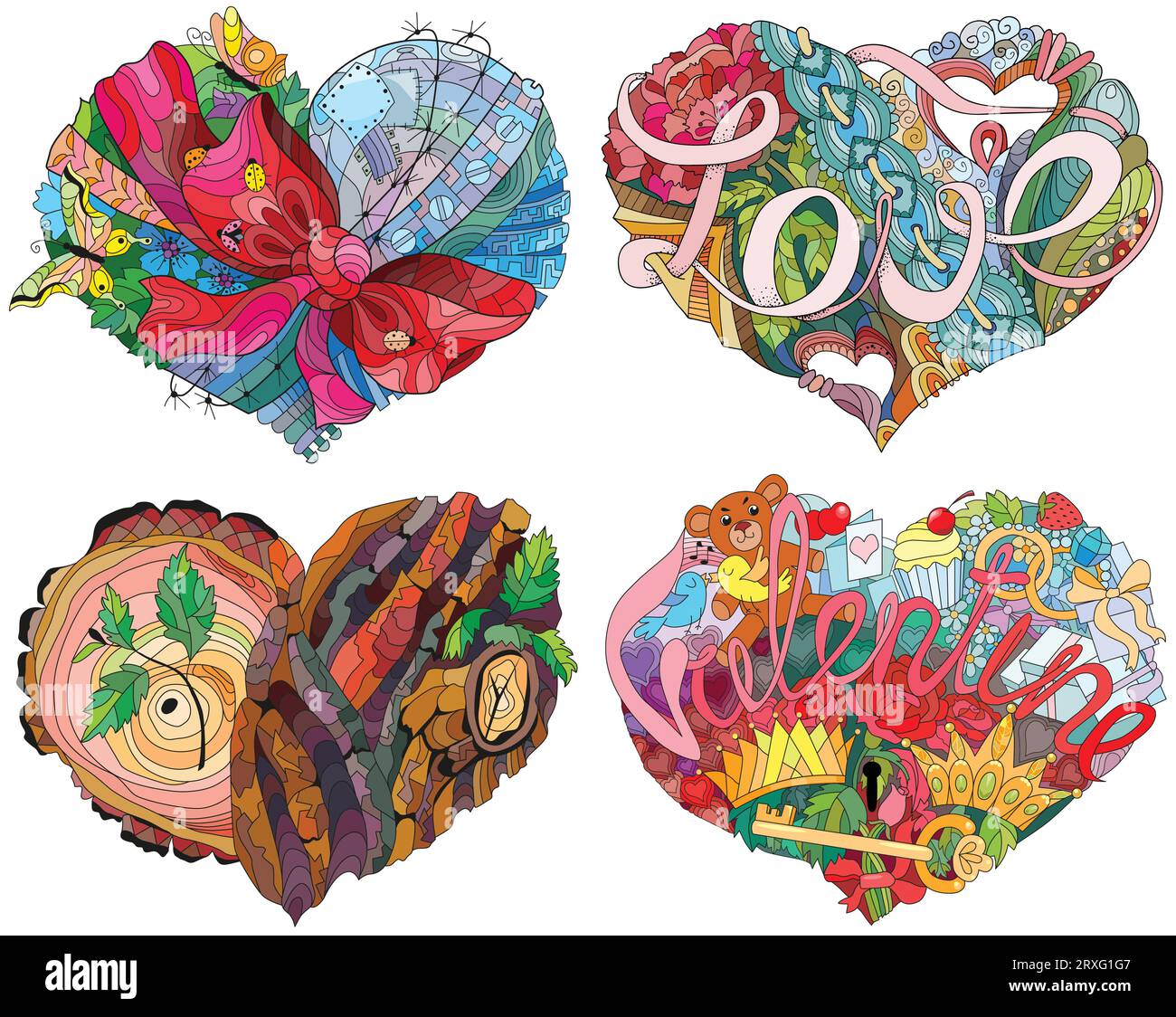 Vier herzen -Fotos und -Bildmaterial in hoher Auflösung – Alamy