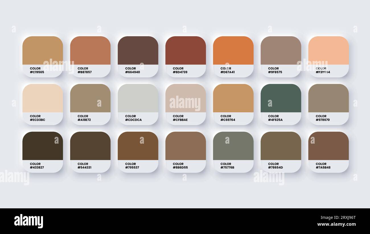 Farbpalette, Farbfelder in RGB, HEX-Farben, Pastellfarben in HEX-Codes ...