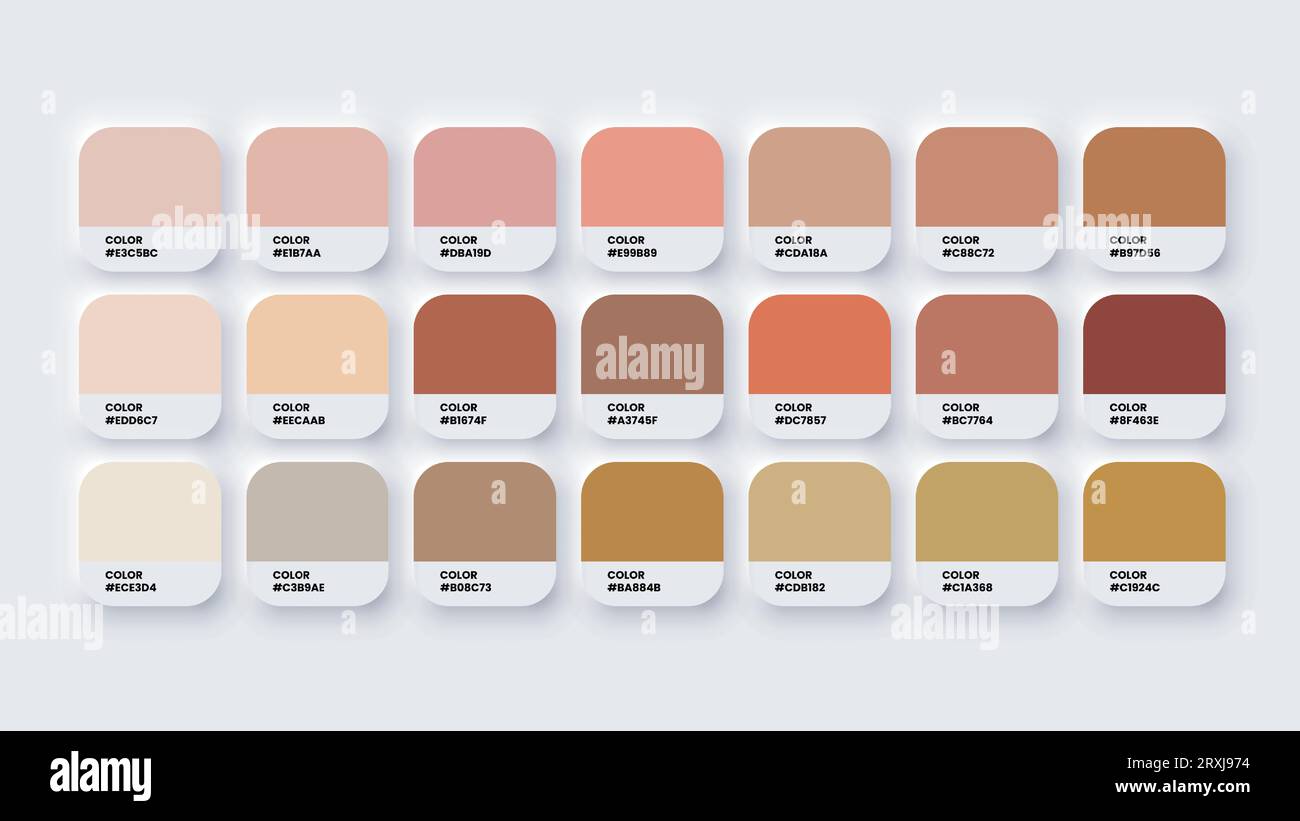 Farbpalette, Farbfelder in RGB, HEX-Farben, Pastellfarben in HEX-Codes ...