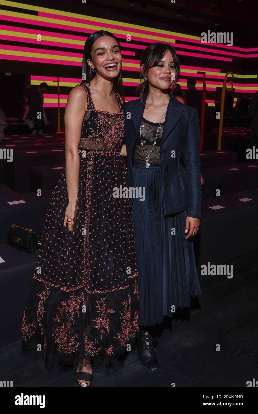 Rachel Zegler, left, and Jenna Ortega attend the Christian Dior Spring ...