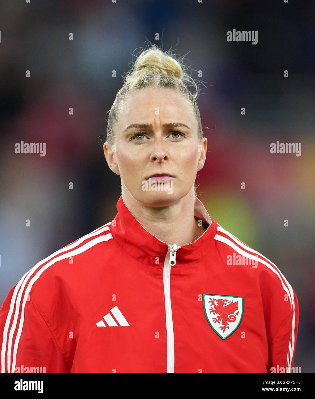 Rhiannon Roberts aus Wales vor dem UEFA Women's Nations League-Spiel ...