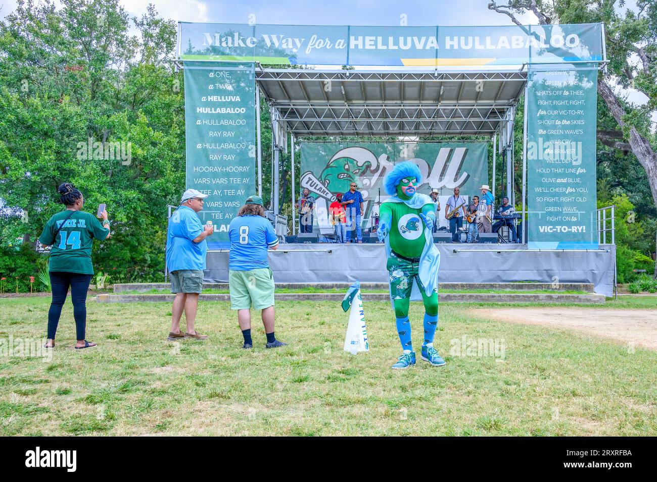 NEW ORLEANS, LA, USA – 23. SEPTEMBER 2023: PREGAME-Feier auf dem Campus ...