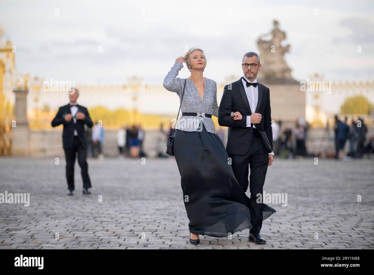 Sylvie Schirm und Alexis Kohler beim Staatsbankett im Schloss ...