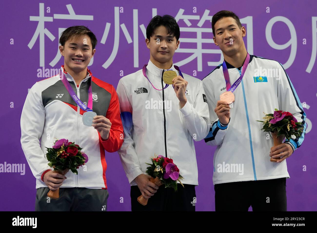 Medalists, from left to right, Singapore's Teong Tzen Wei, silver ...