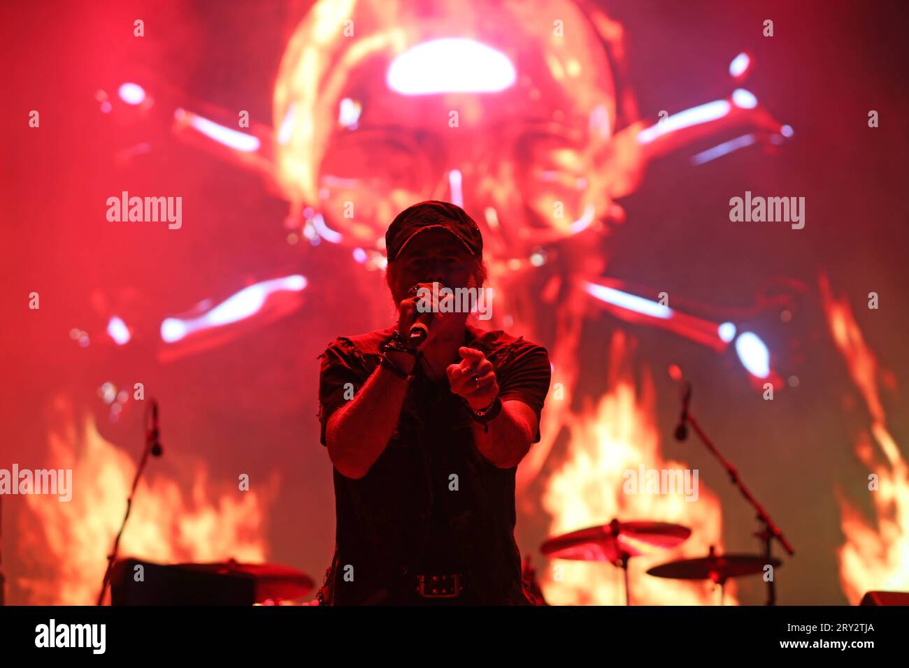 Krokus-Sänger Marc Storace. Konzert der schweizerischen Hard-Rock-Band ...