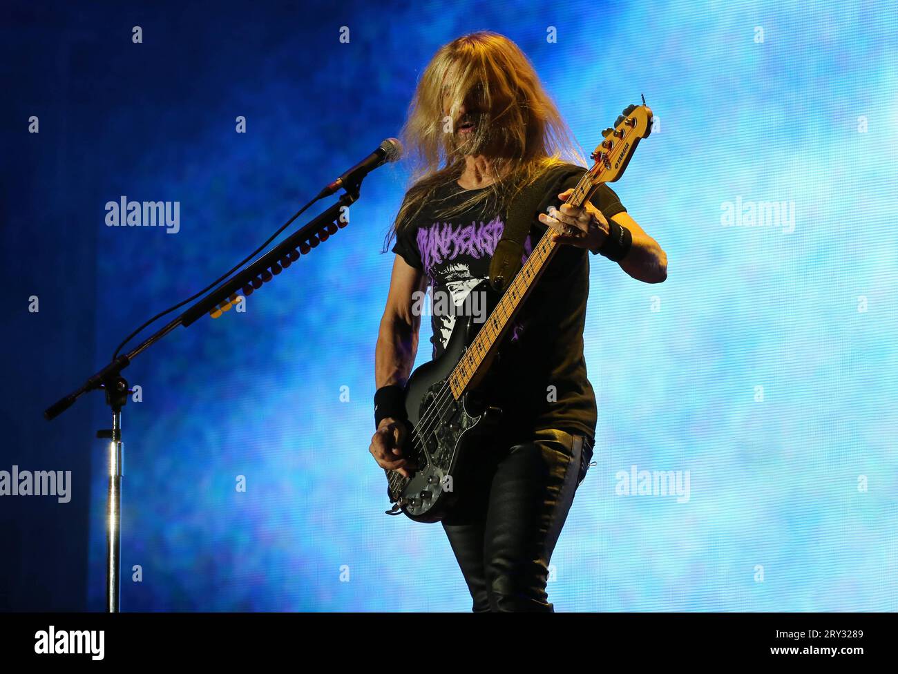 Megadeth-Bassist James Lomenzo. Konzert der US-amerikanischen Metalband ...