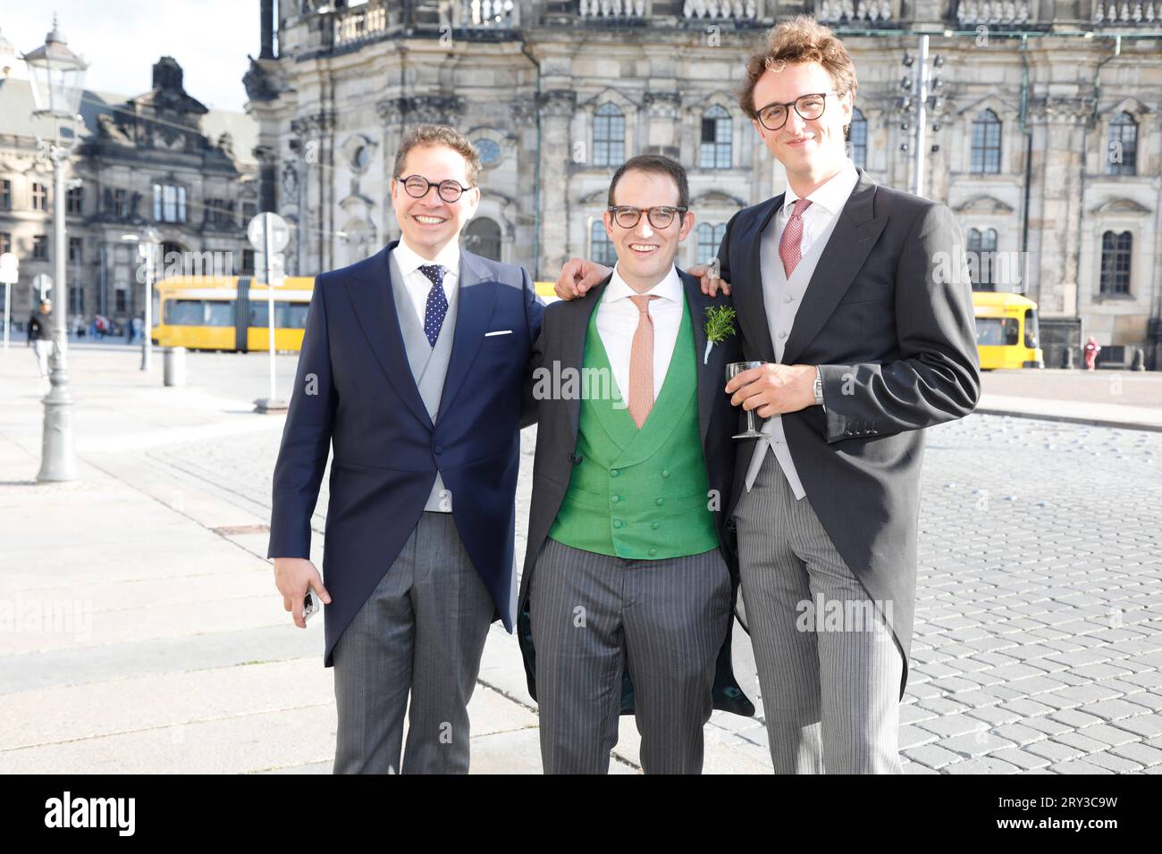Gustavo Aceves, Georg Prinz von Sachsen und Gaudenz von Küenburg beim ...