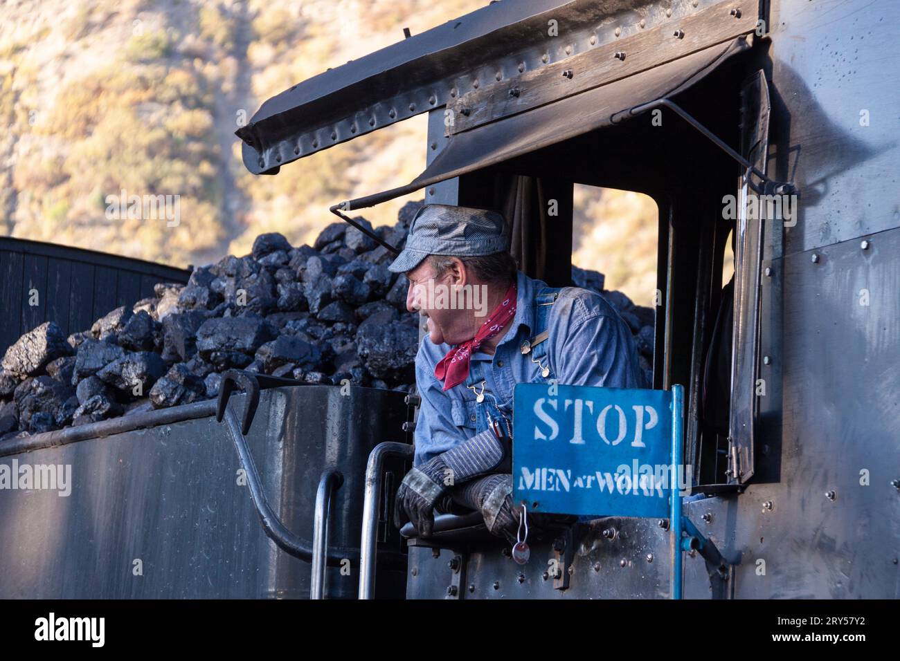 Durango Train Depot für die Durango and Silverton Narrow Gauge Railroad. Dampflok ...