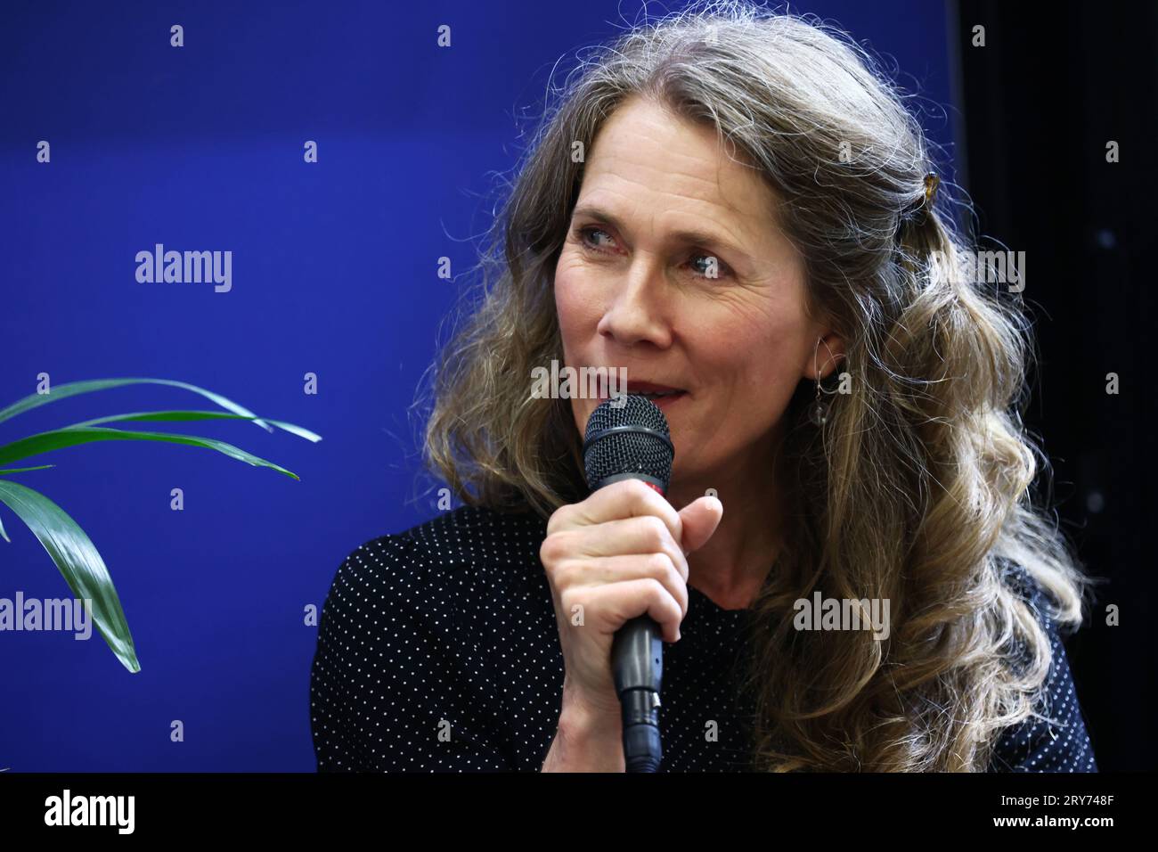 Irma Schultz, Autorin, während Bokmässan, Buchmesse, in Svenska mässan ...