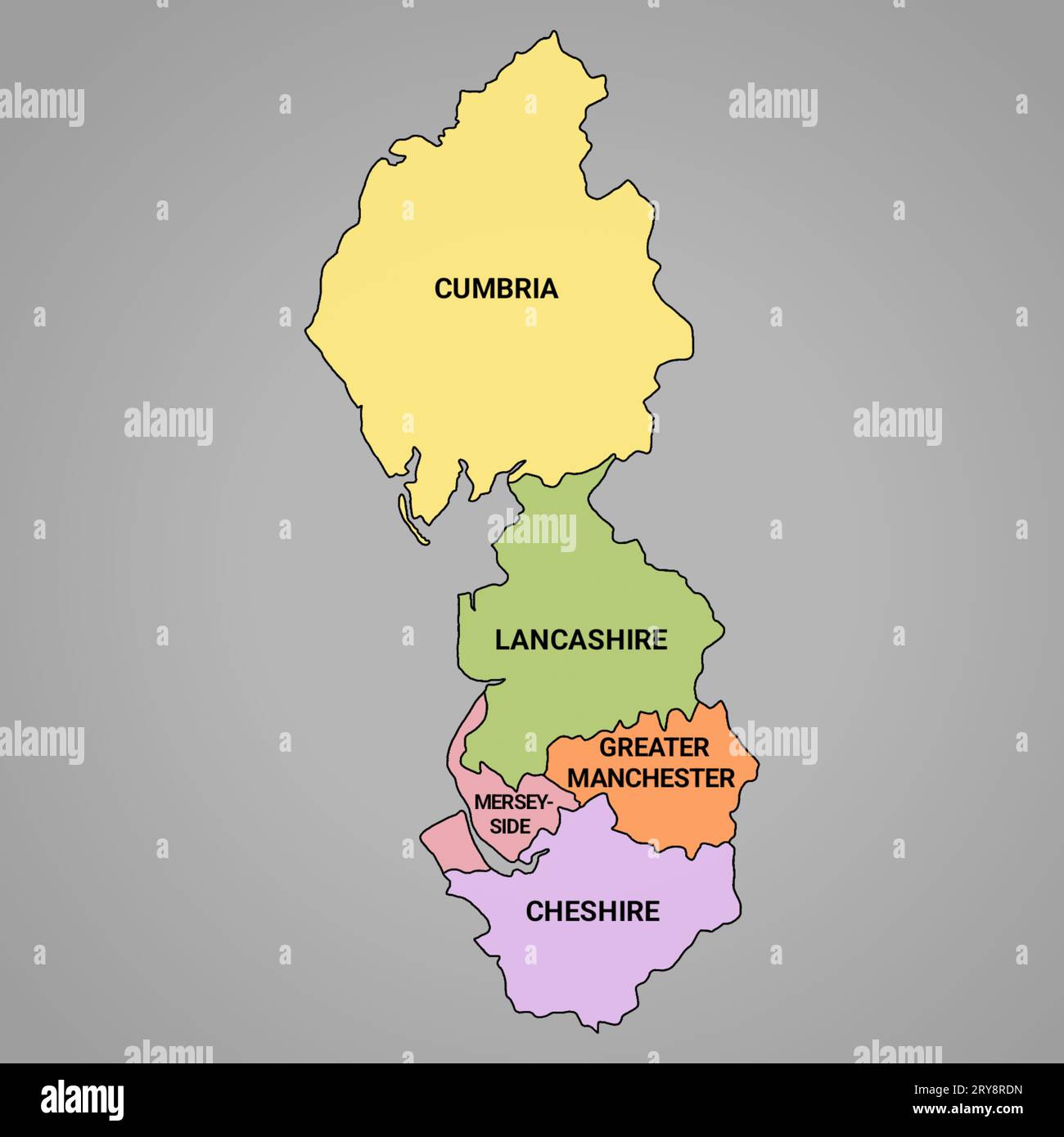 Uk map regions -Fotos und -Bildmaterial in hoher Auflösung – Alamy