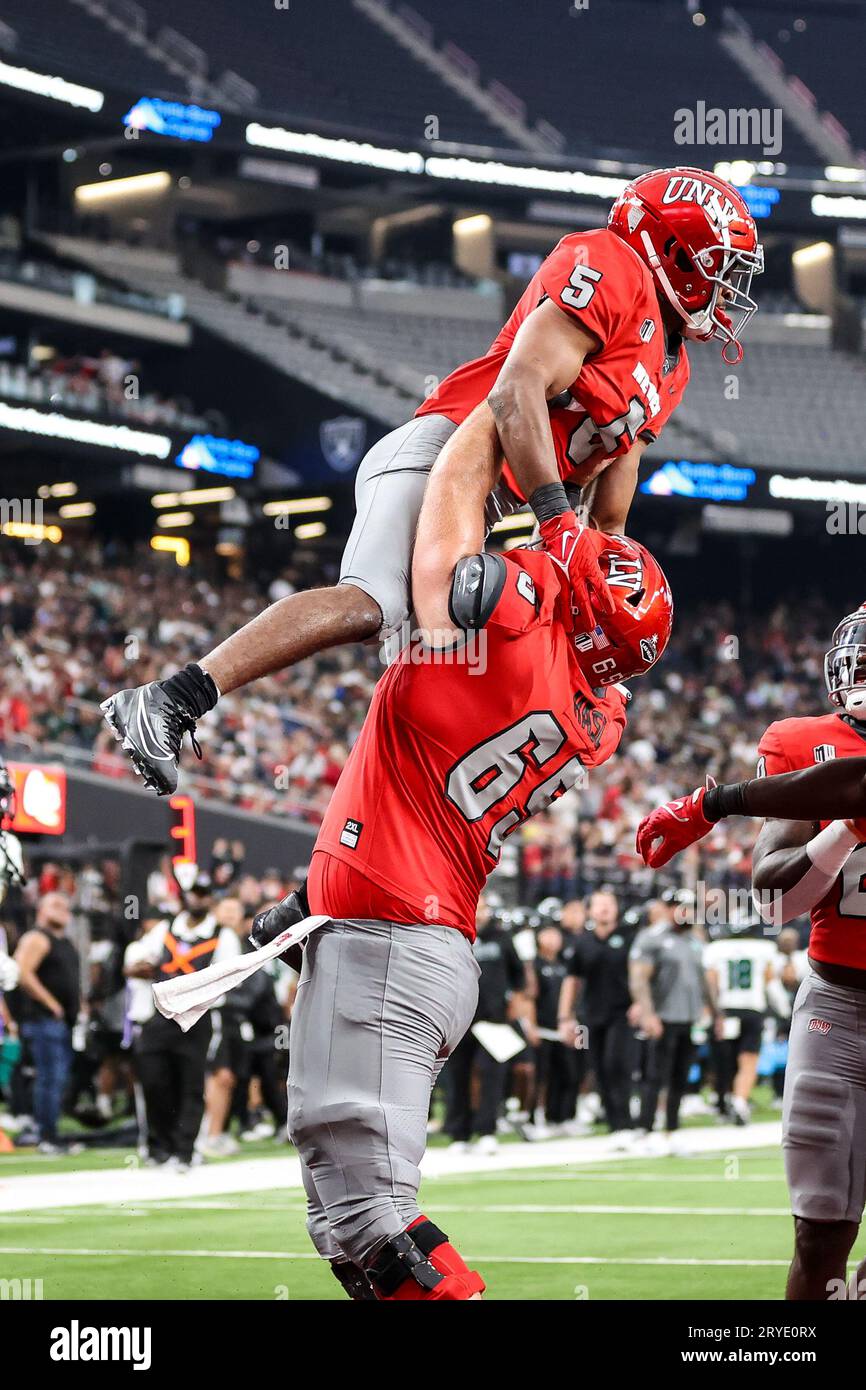 30. September 2023: Die UNLV Rebels, die Vincent Davis Jr. (5 ...