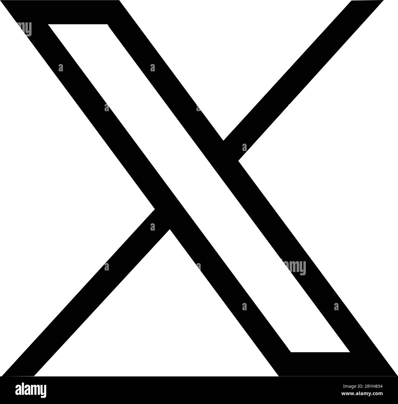 Twitter neues Logo . Twitter-Symbole. Twitter X Logo Vektor ...