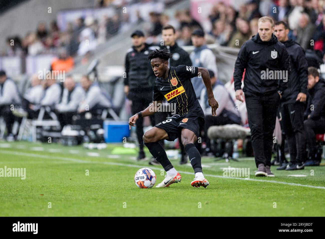 Vejle, Dänemark. Oktober 2023. Mario Dorgeles (29) vom FC Nordsjaelland ...