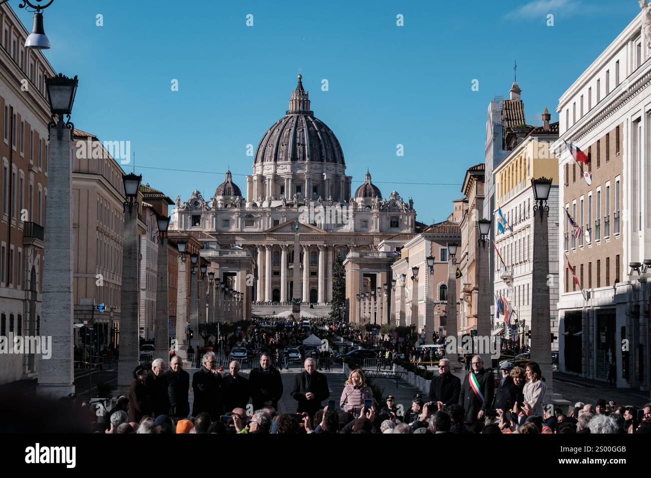 Rom, Einweihung der Piazza Pia, der neuen Fußgängerzone vor der Via ...