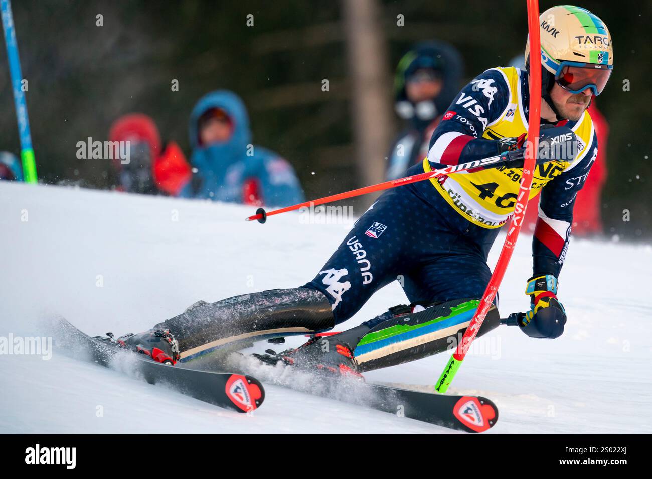 Alta Badia, Italien 23. Dezember 2024. RADAMUS River (USA) tritt im Audi FIS Ski World Cup ...