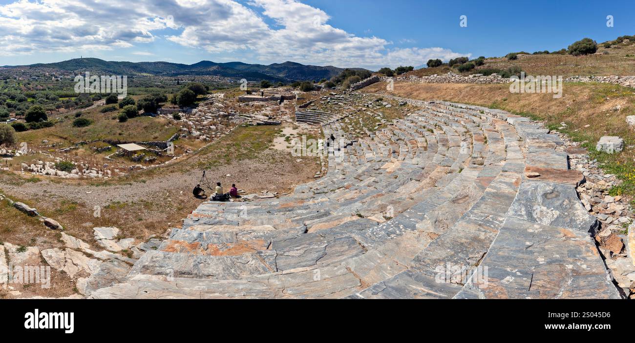 Das antike Theater von Thorikos, Lavreotiki, Griechenland: Eines der ...