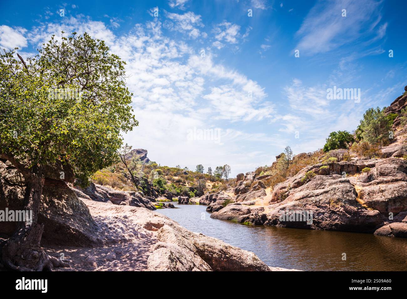 Das Bear Gulch Reservoir befindet sich im Pinnacles National Park und ...