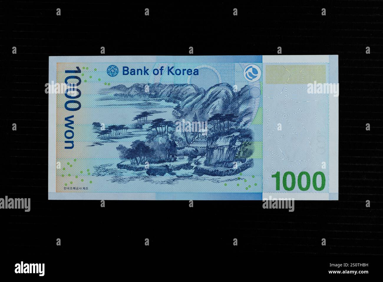 Die südkoreanische Won-Banknote aus dem Jahr 1000 zeigt ...