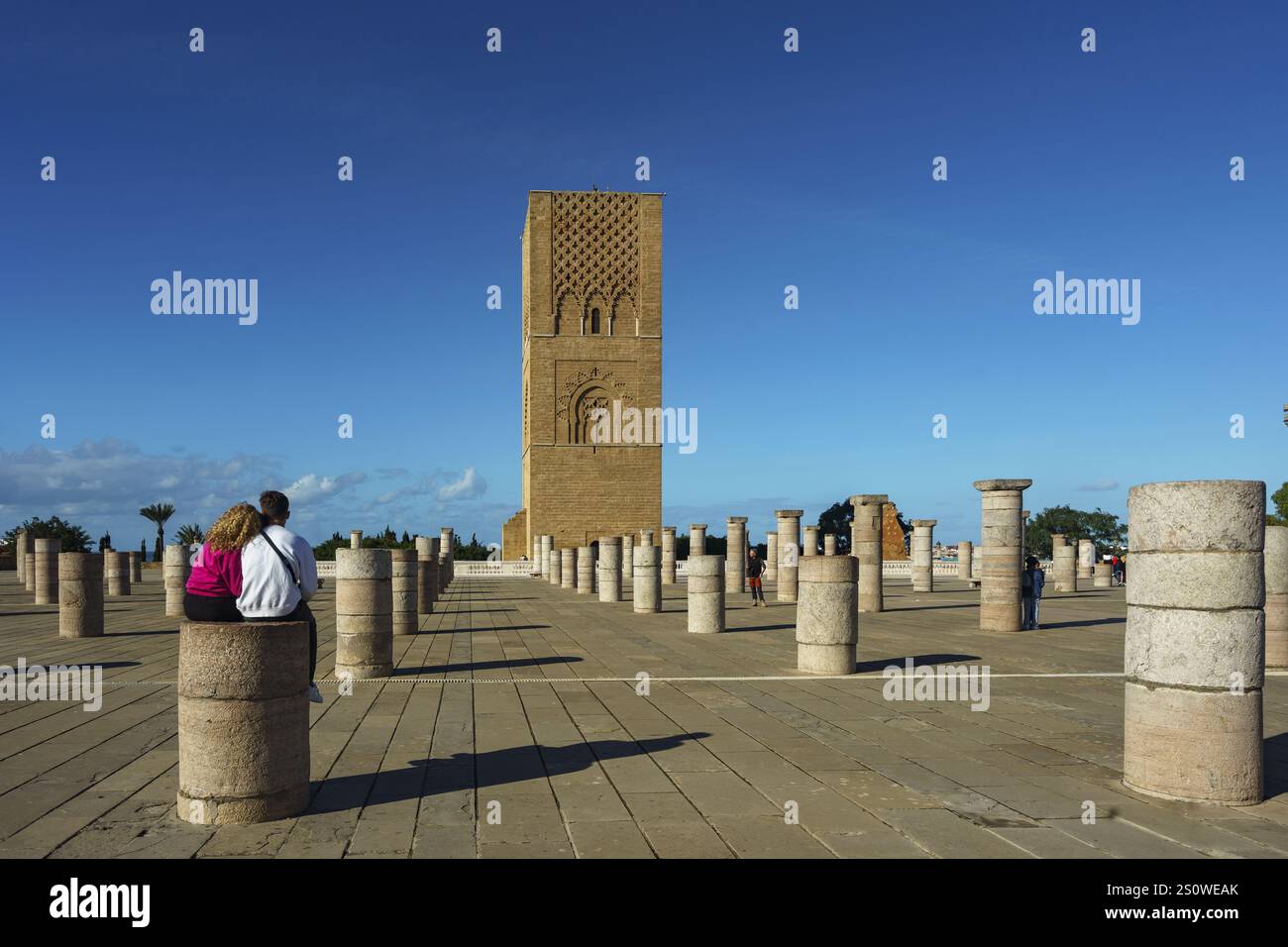 MAROKKO. RABAT. DER HASSAN TOWER AUF DER YACOUB AL-MANSOUR ESPLANADE ...