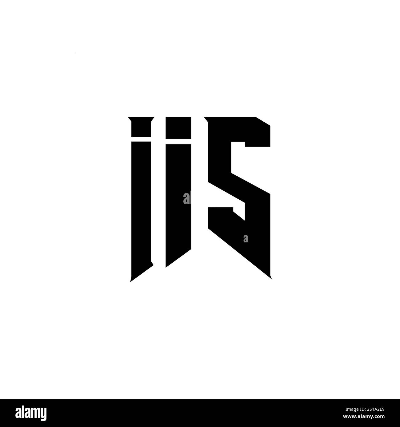 IIS-Letter-Logo für Technologieunternehmen. IIS-Logo-Design in Schwarz ...