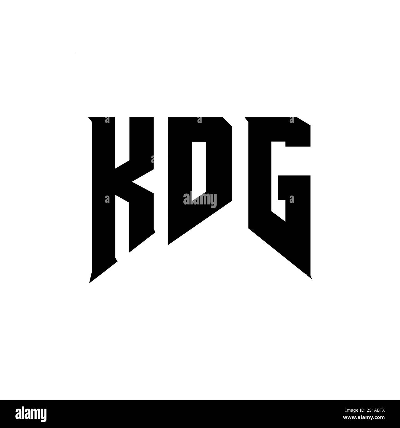 KDG Letter Logo Design für Technologieunternehmen. Schwarz-weiße ...