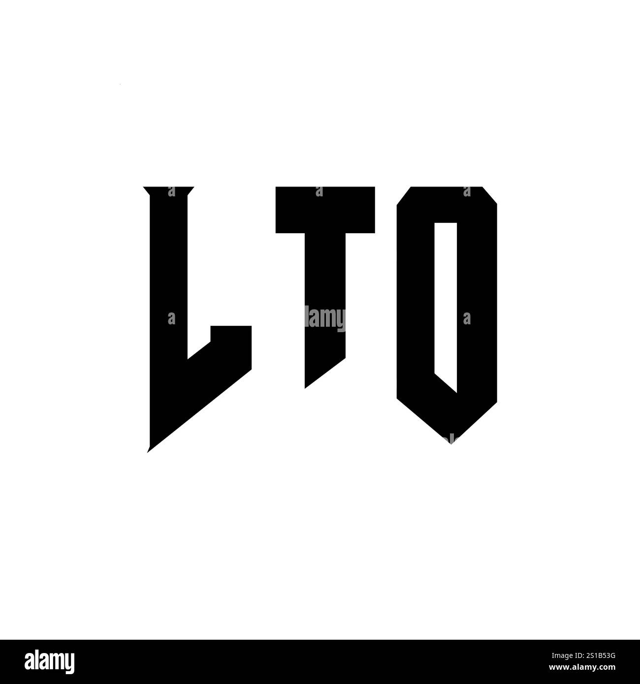 LTO-Letter-Logo für Technologieunternehmen. Farbkombination in Schwarz ...