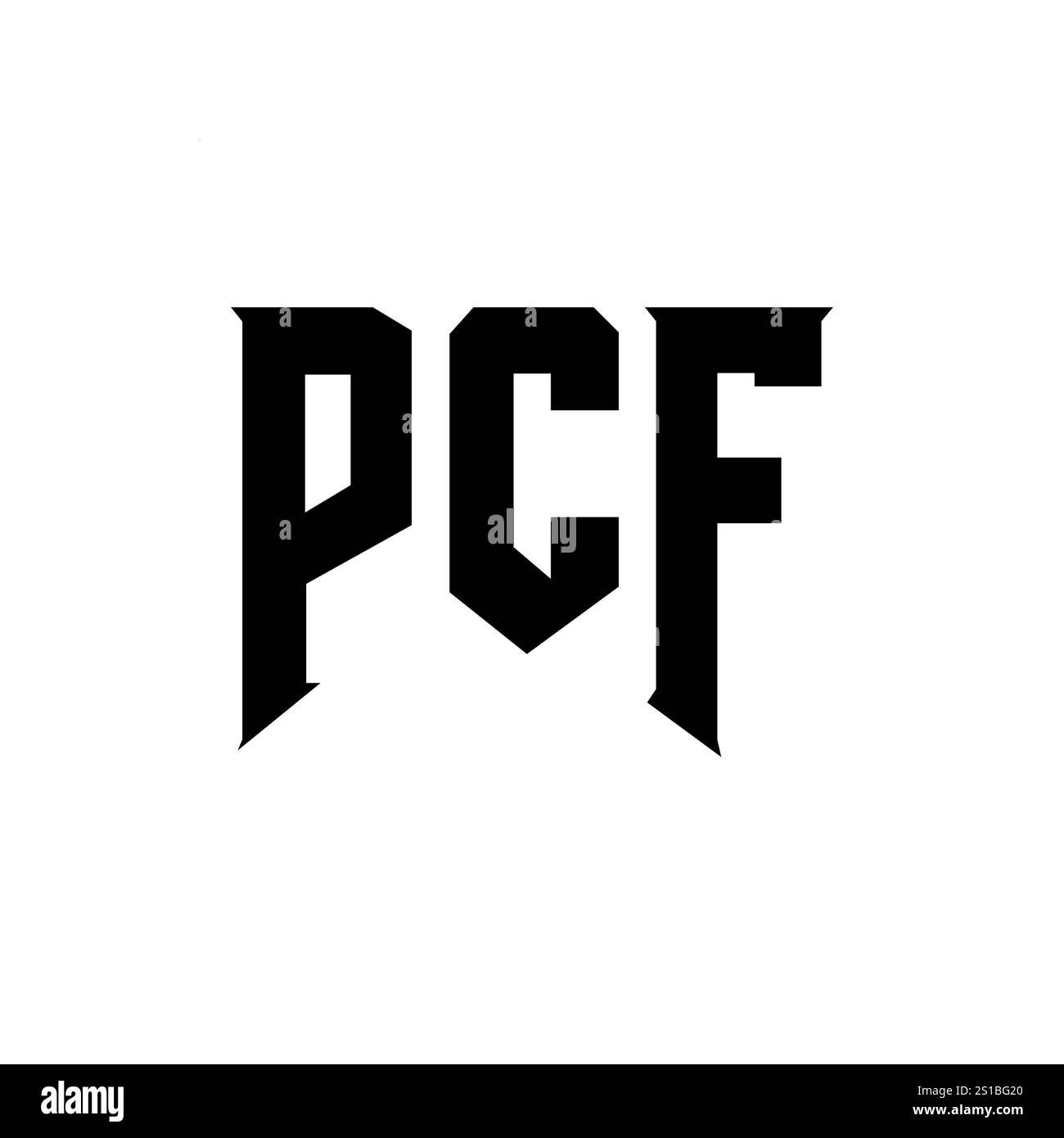 Pcf logo design Schwarzweiß-Stockfotos und -bilder - Alamy