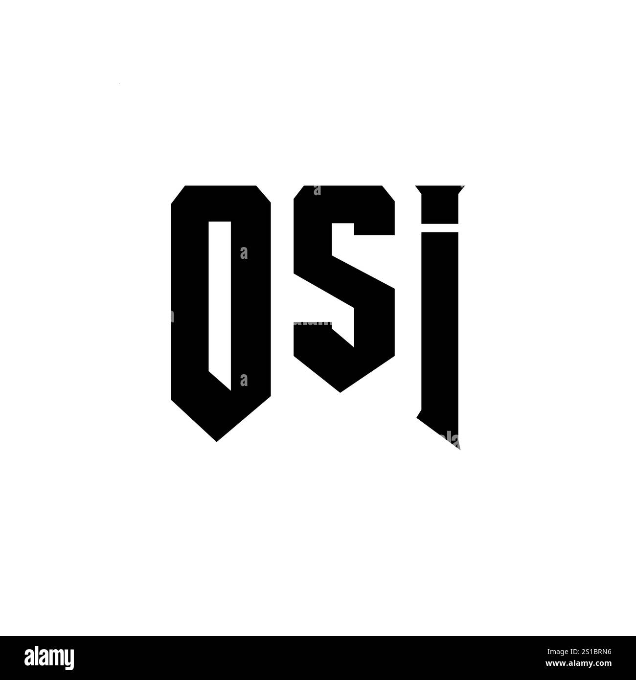 OSI-Letter-Logo für Technologieunternehmen. OSI-Logo-Design in Schwarz ...