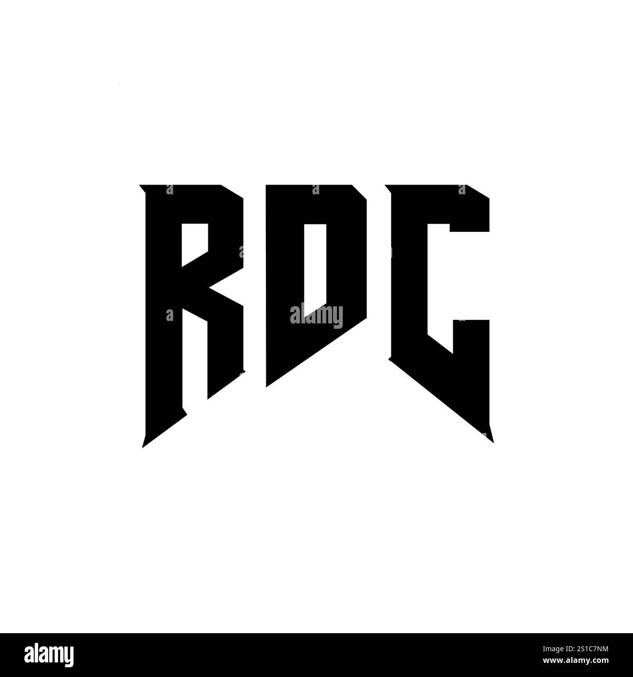 RDC-Letter-Logo für Technologieunternehmen. RDC-Logo-Design in Schwarz ...