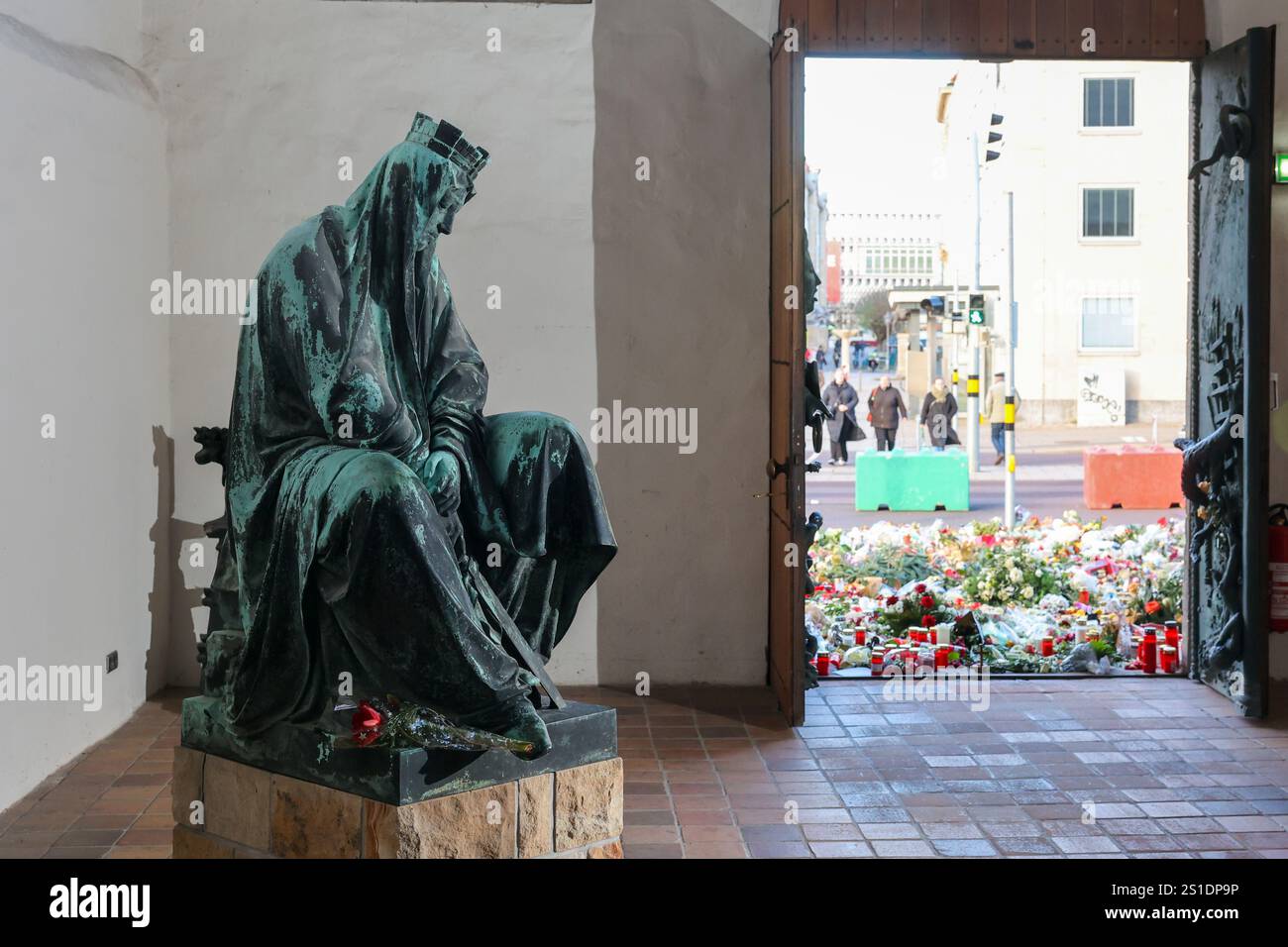 Magdeburg, Deutschland. Januar 2025. Die Trauer um Magdeburg, ein ...