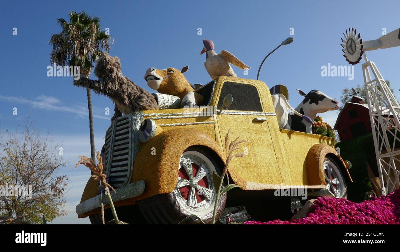 Pasadena, Kalifornien, USA 3. Januar 2025 um 2025 Float beim Floatfest ...