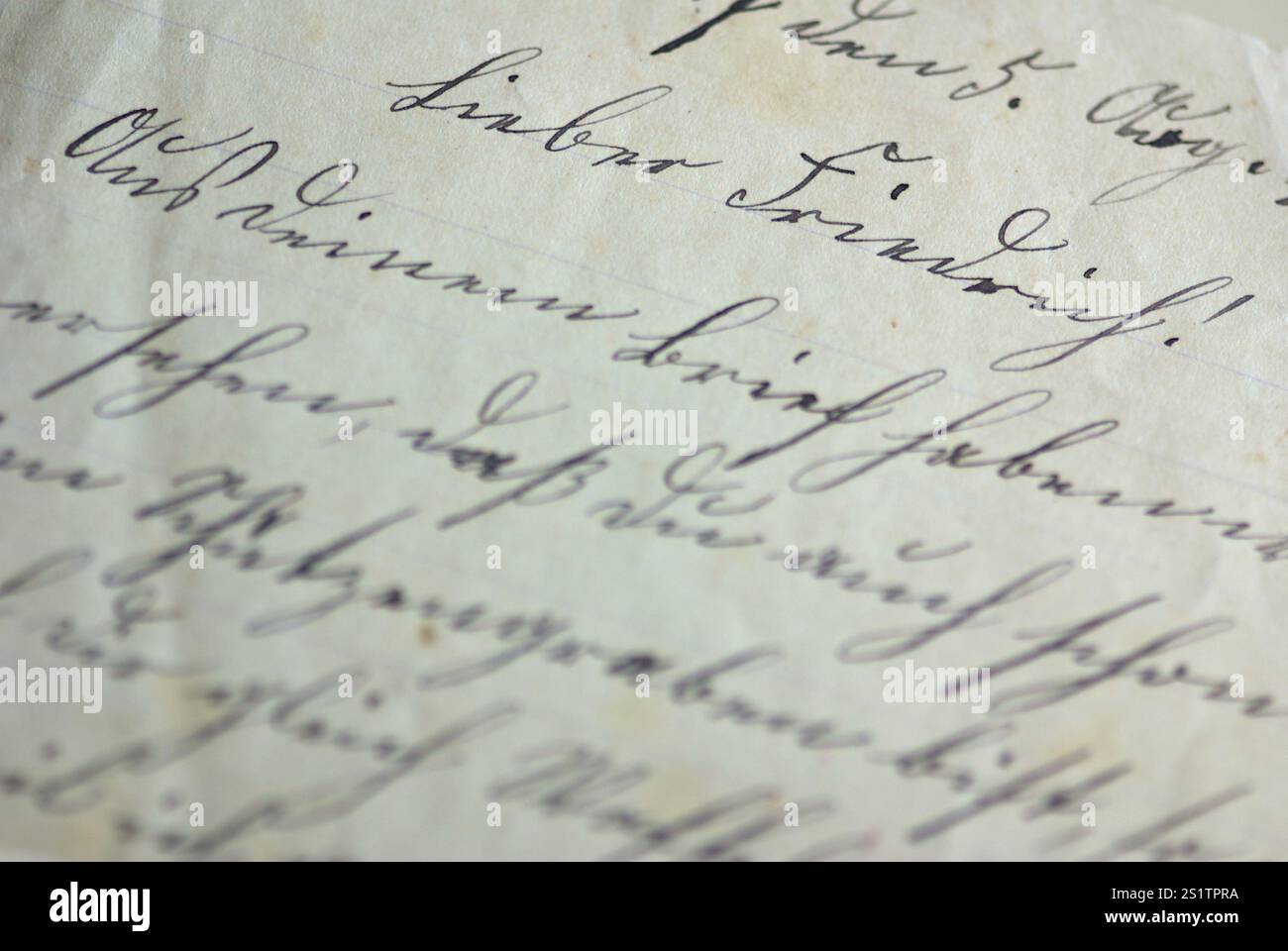 Old handwritten letter -Fotos und -Bildmaterial in hoher Auflösung – Alamy