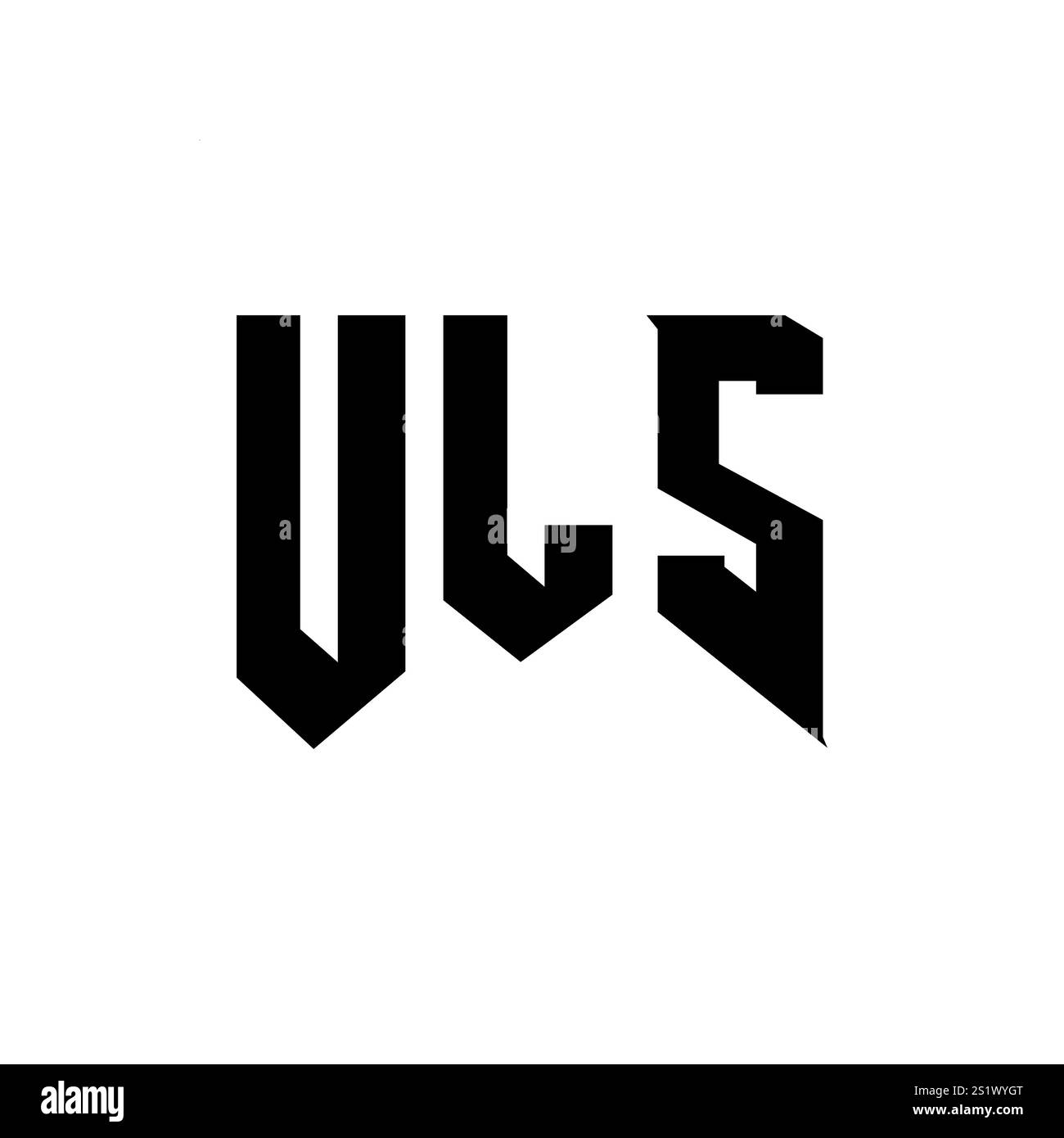 ULS-Letter-Logo für Technologieunternehmen. Farbkombination in Schwarz-weiß mit ULS-Logo. ULS ...