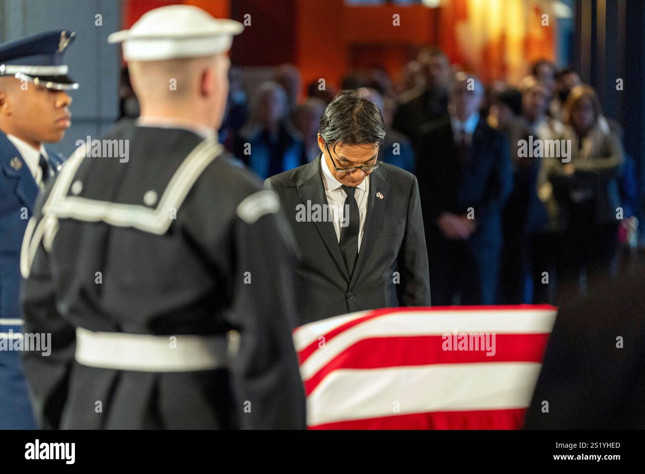 South Korean Consul General to Atlanta Sangpyo Suh, center, views the ...