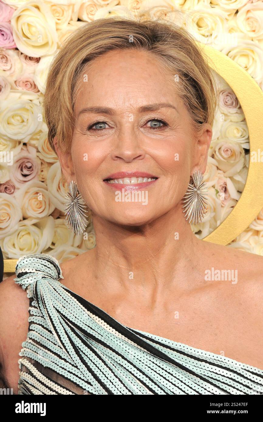 Sharon Stone bei der Verleihung der 82. Golden Globe Awards 2025 im ...