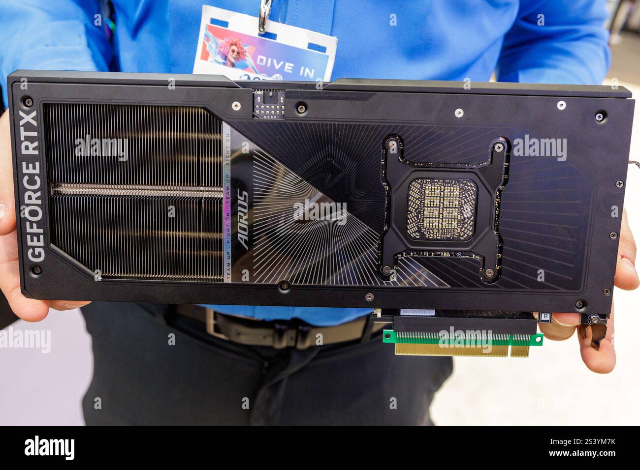 Las Vegas, USA. Januar 2025. Eine GeForce RTX 5090 Gaming OC 32G ...