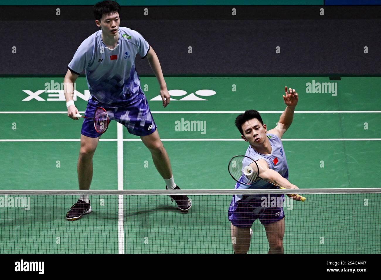 Kuala Lumpur, Malaysia. Januar 2025. Chen Boyang/Liu Yi (R) treten im ...